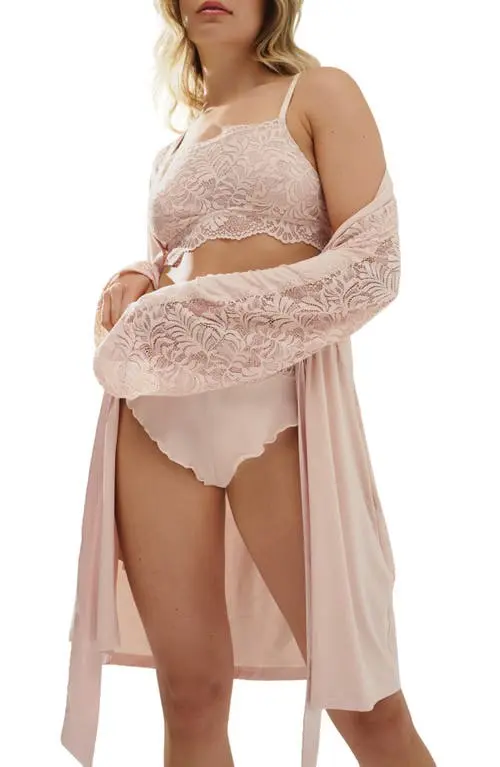 Fleur't Purely Yours Lace Trim Robe