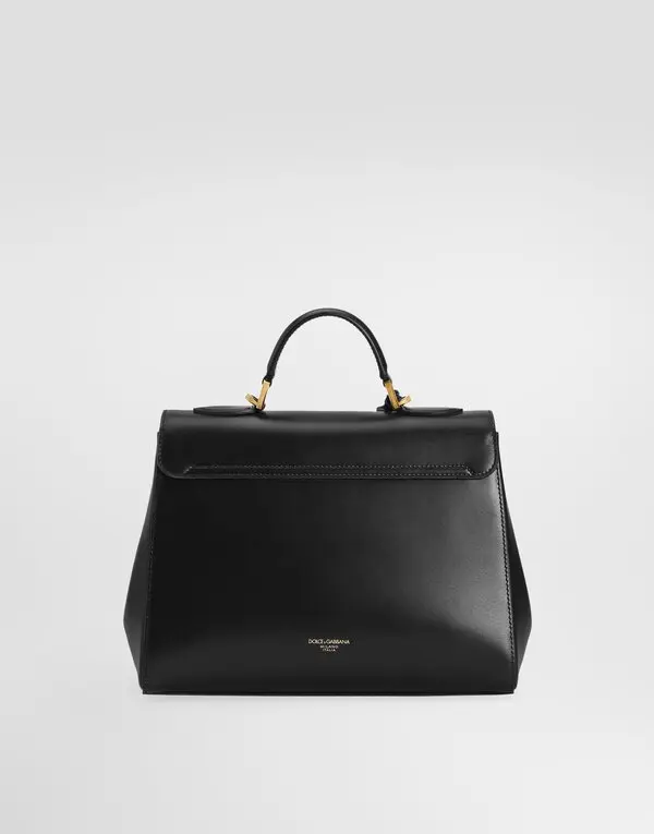 Dolce & Gabbana Marlene Handbag In Palmellato Calfskin - Black