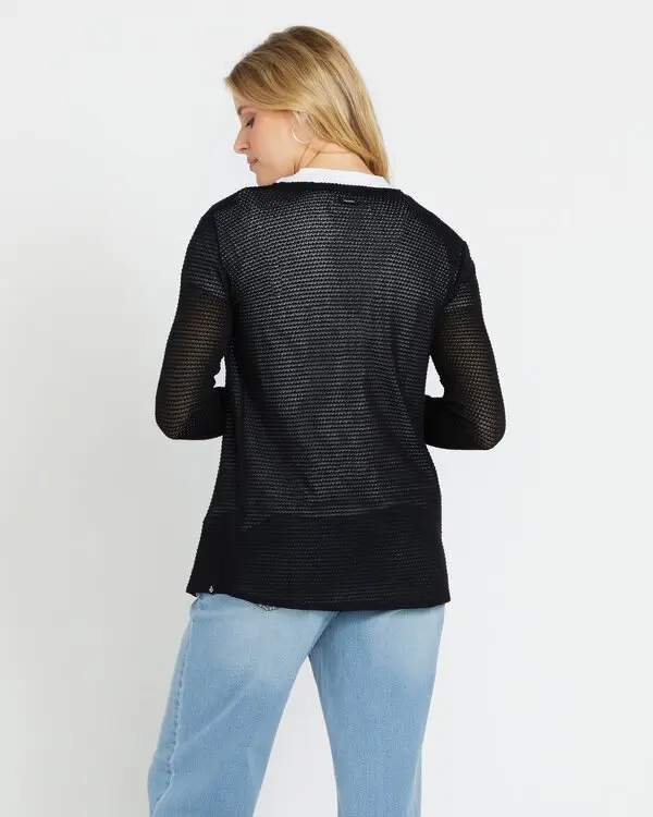 Volcom Open-front Wrap Cardigan - Black