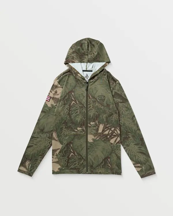 Volcom Loose Fit Hooded Long Sleeve - Khaki