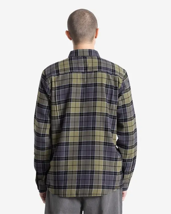 Volcom Levelstone Long Sleeve Shirt - Dark Olive