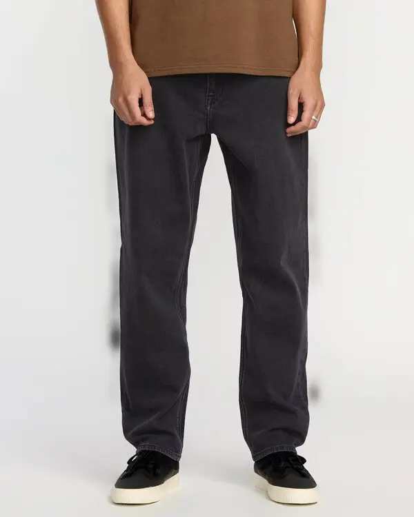 Volcom Fivedown Relaxed Tapered Denim - Fade To Black