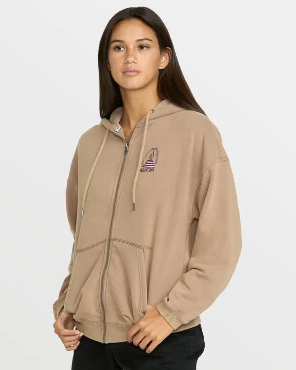Volcom Zip Up Hoodie - Hazelnut