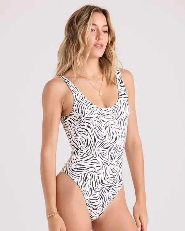 Volcom Desert Sol Tank One Piece - Almond Black