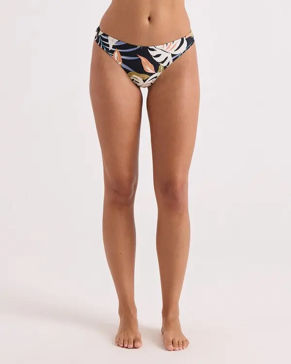 Volcom Distant Tropic Hipster Cheekini Bikini Bottom - Black Multi
