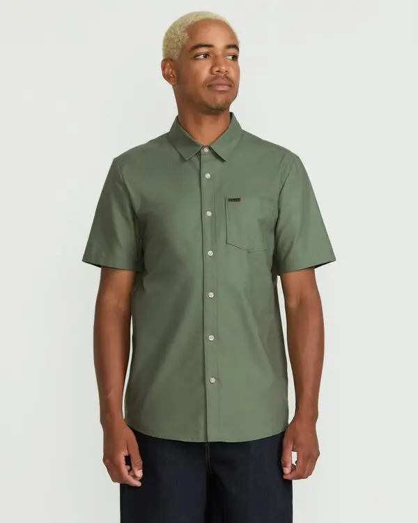 Volcom Veeco Oxford Short Sleeve Shirt - Light Olive