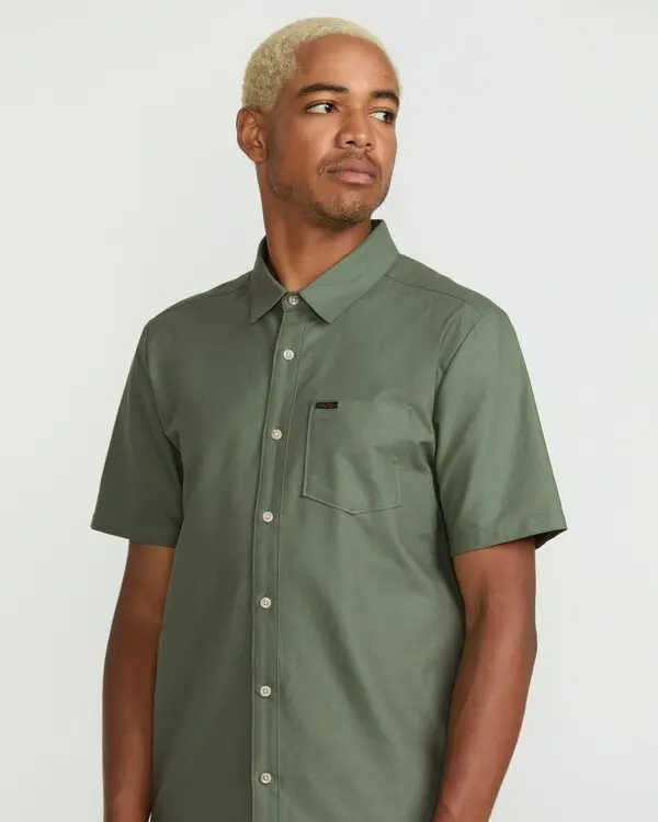 Volcom Veeco Oxford Short Sleeve Shirt - Light Olive