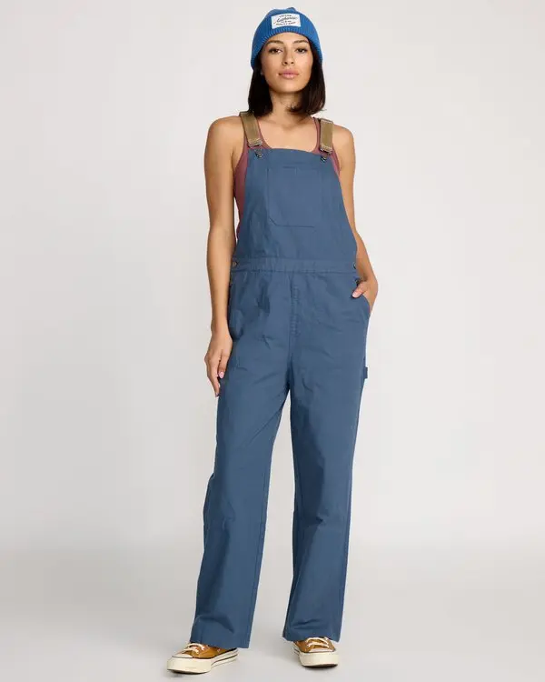 Volcom Full Cut Work Overalls - Harbor Blue