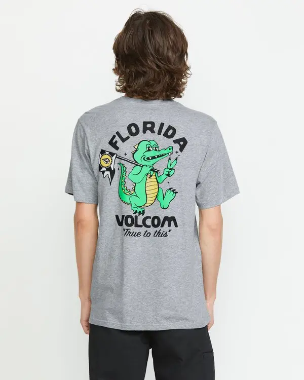 Volcom Gatornation Short Sleeve Tee - Heather Grey
