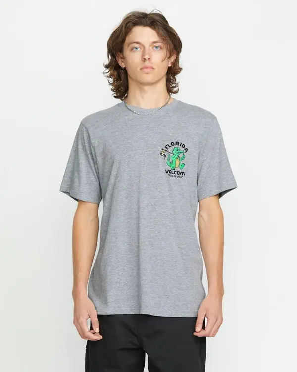 Volcom Gatornation Short Sleeve Tee - Heather Grey
