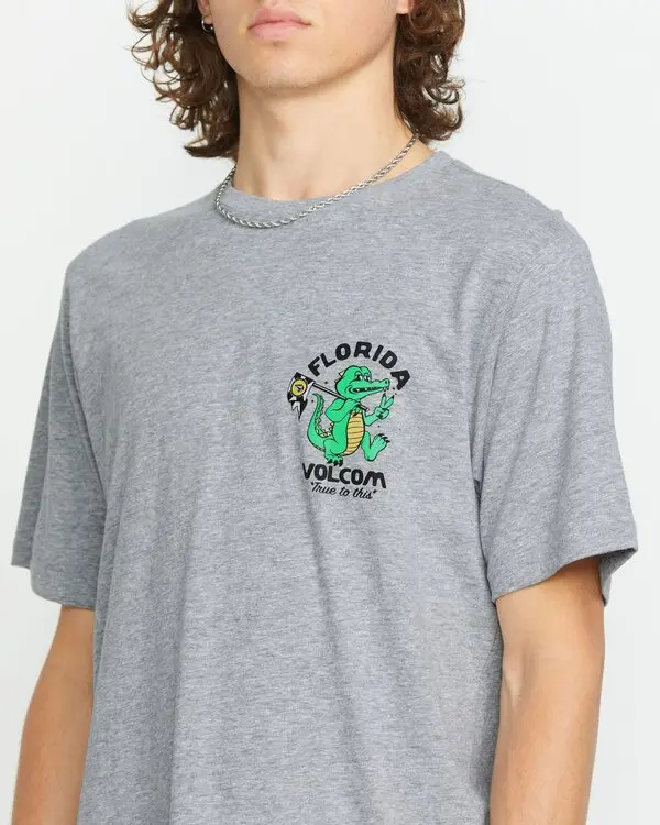 Volcom Gatornation Short Sleeve Tee - Heather Grey