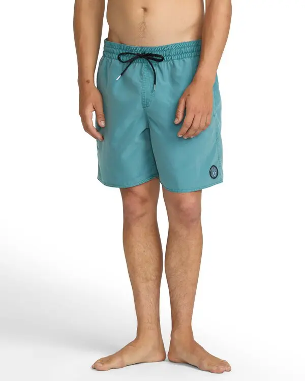 Volcom Center Elastic Waist Trunks - Used Blue