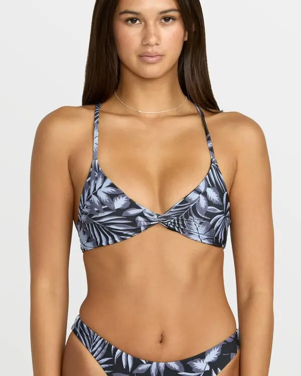 Volcom Paradise Dreamer Twist X Back Bikini Top - Black