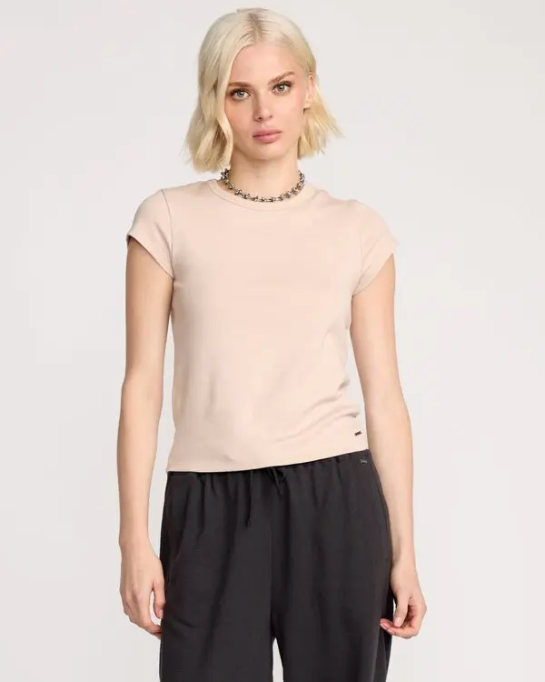 Volcom Lived In Baby Tee - Khakiest