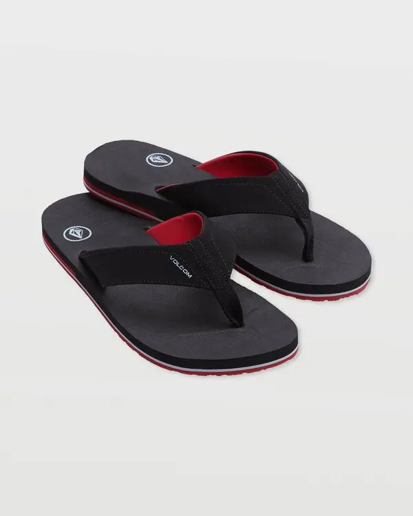 Volcom Victor Sandals - Black/red