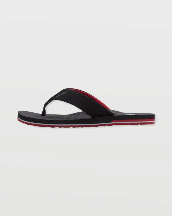 Volcom Victor Sandals - Black/red