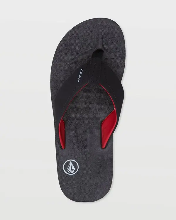 Volcom Victor Sandals - Black/red