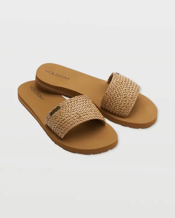 Volcom Braided Slide Sandals - Cognac