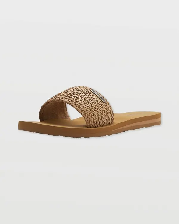 Volcom Braided Slide Sandals - Cognac