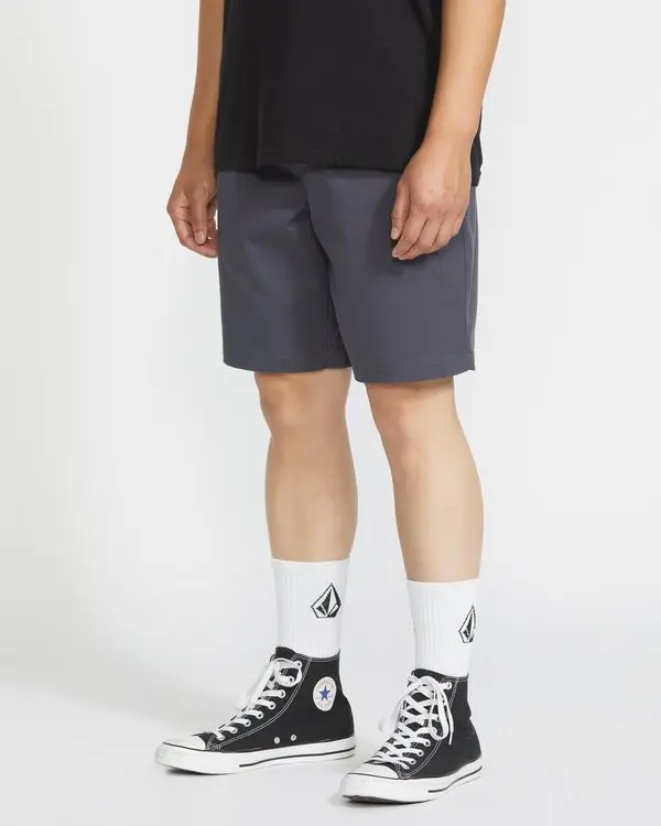 Volcom Frickin Elastic Waist Shorts - Charcoal