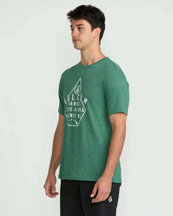 Volcom Lined Up Short Sleeve Tee - Forest Heather