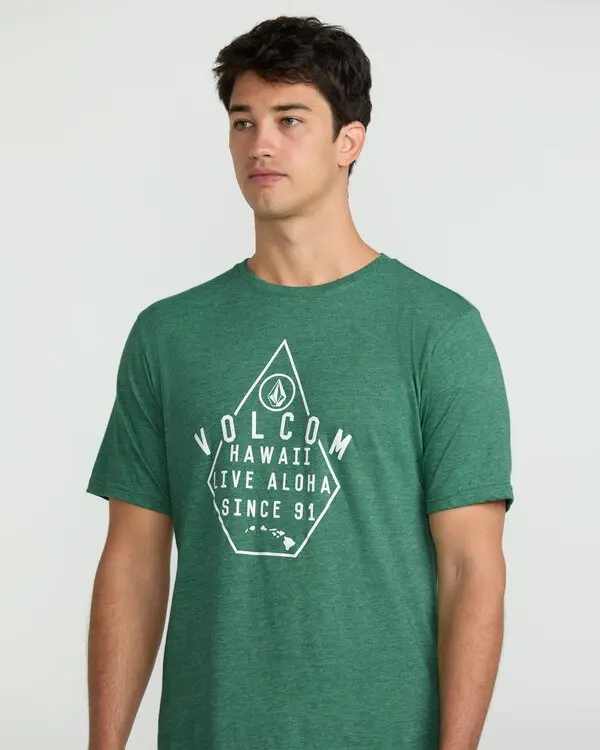 Volcom Lined Up Short Sleeve Tee - Forest Heather