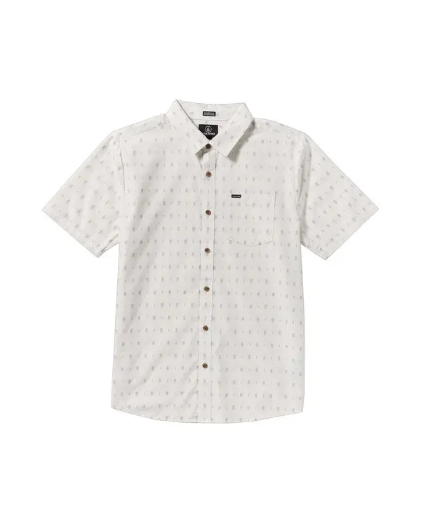 Volcom Bankstone Short Sleeve Shirt - White Combo