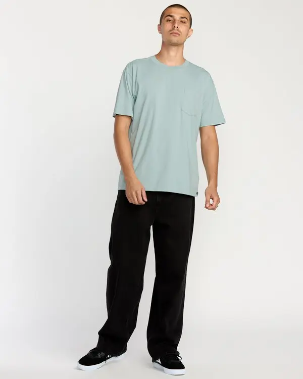 Volcom Solid Short Sleeve Pocket Tee - Chambray