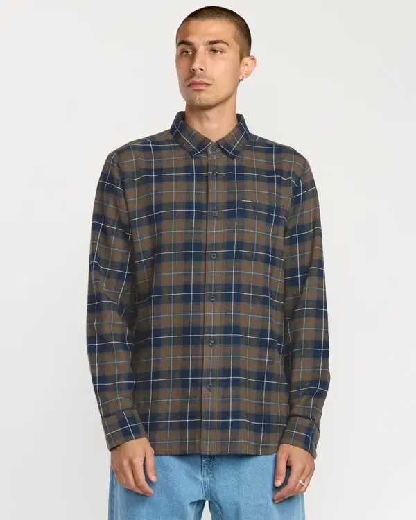 Volcom Levelstone Long Sleeve Shirt - Navy