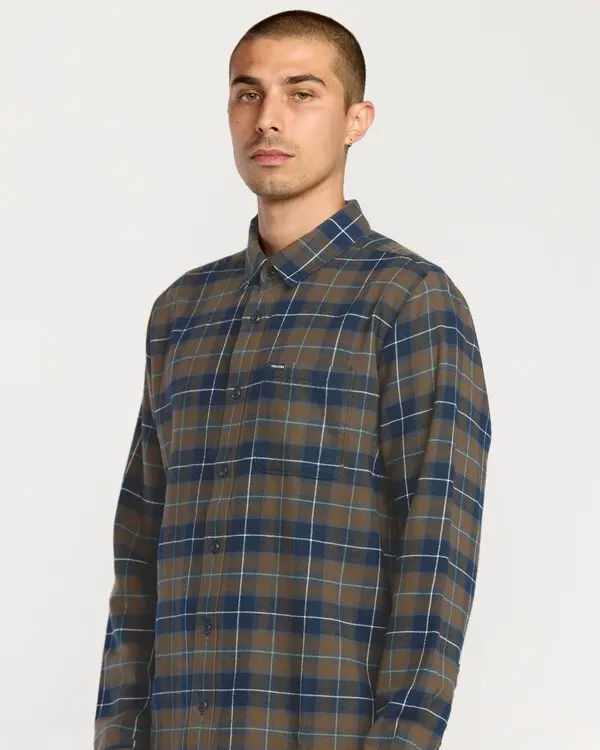Volcom Levelstone Long Sleeve Shirt - Navy