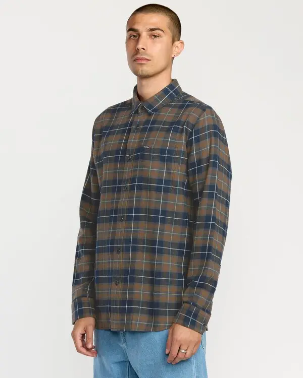 Volcom Levelstone Long Sleeve Shirt - Navy