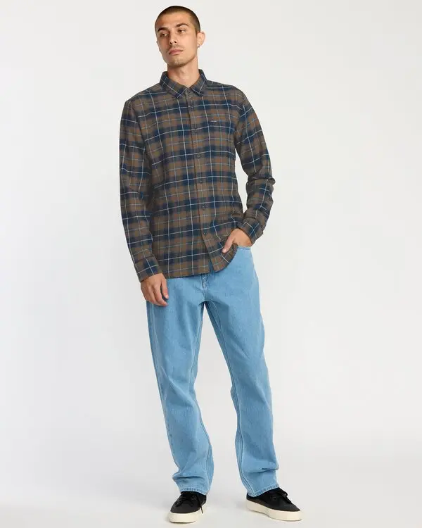 Volcom Levelstone Long Sleeve Shirt - Navy