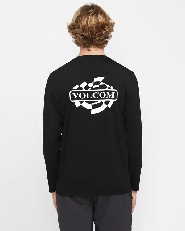 Volcom Oval Track Loose Long Sleeve Surf Tee - Black