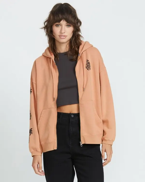 Volcom Stone Art Up Zip Hoodie - Sandstone