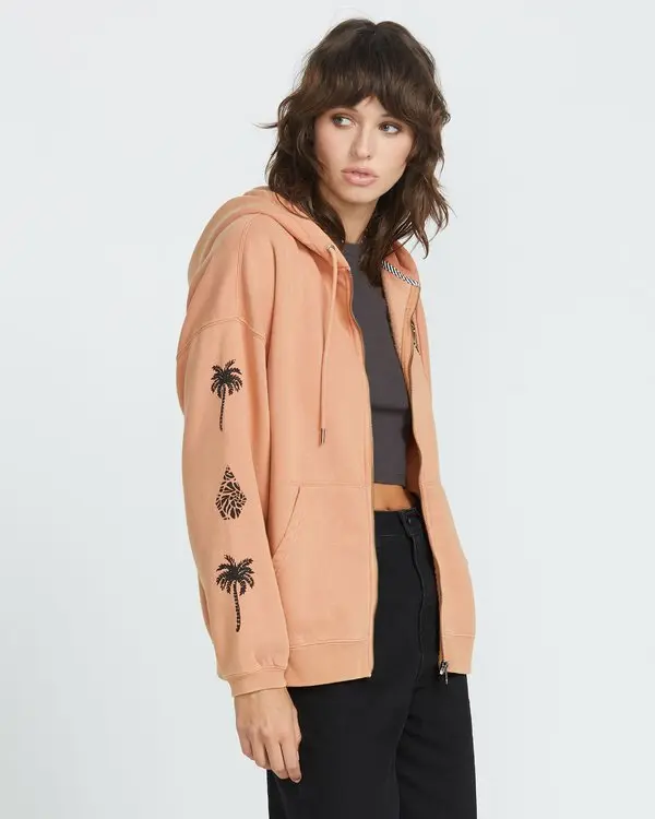 Volcom Stone Art Up Zip Hoodie - Sandstone