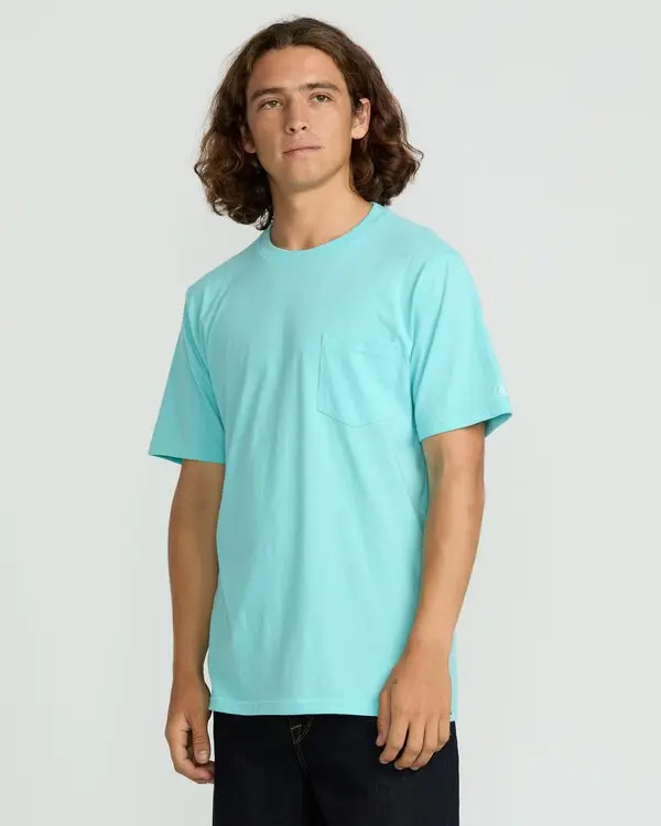 Volcom Solid Short Sleeve Tee Pocket Tee - Poolside
