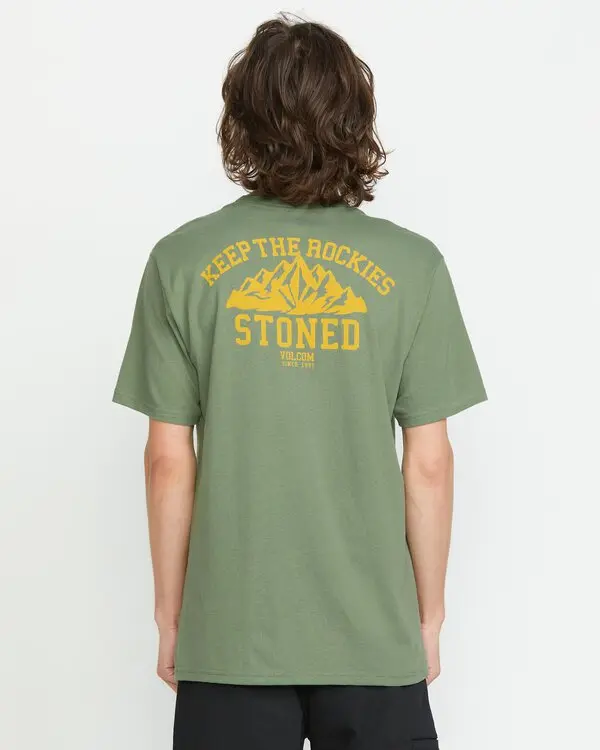 Volcom Keep Rockies Stoned Short Sleeve Tee - Light Olive