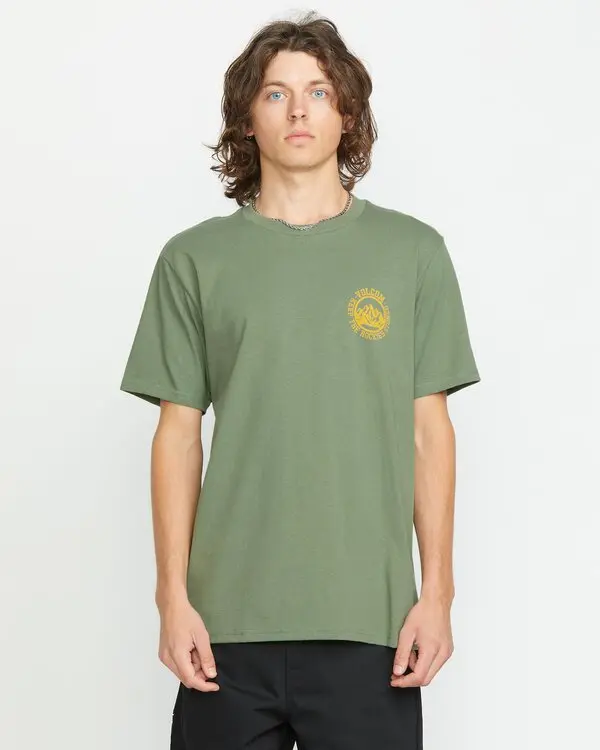 Volcom Keep Rockies Stoned Short Sleeve Tee - Light Olive