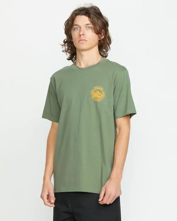 Volcom Keep Rockies Stoned Short Sleeve Tee - Light Olive