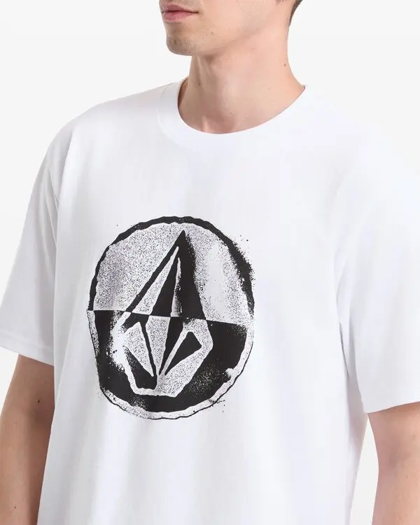 Volcom Circle Split Short Sleeve Tee - White