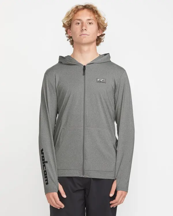 Volcom Modstone Loose Zip Thrashguard Hoodie - Heather Grey