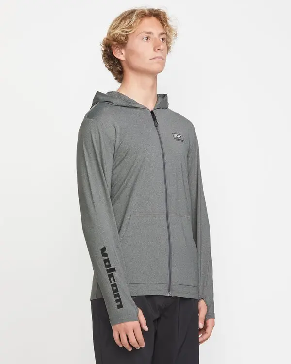 Volcom Modstone Loose Zip Thrashguard Hoodie - Heather Grey