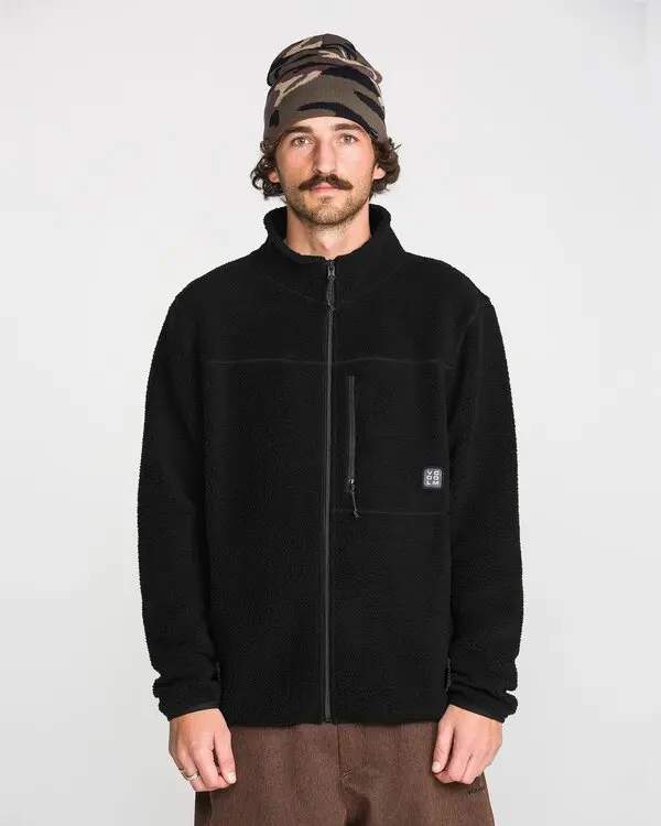Volcom Nelson Sherpa Full Zip Fleece - Black