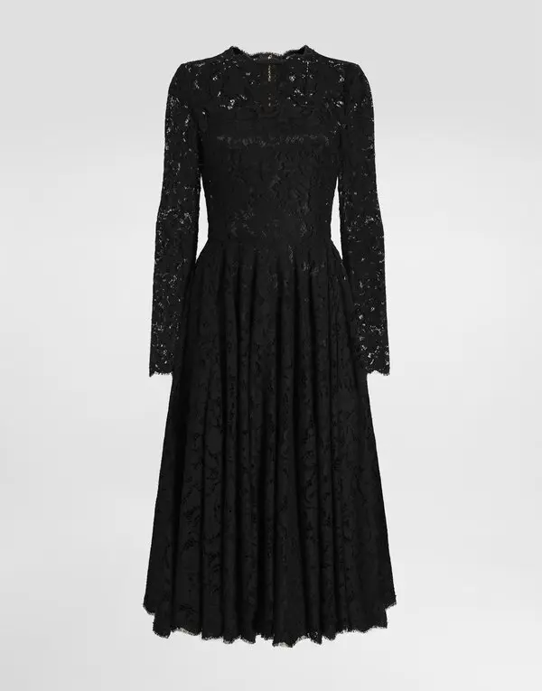 Dolce & Gabbana Lace Fitted Dress - Black