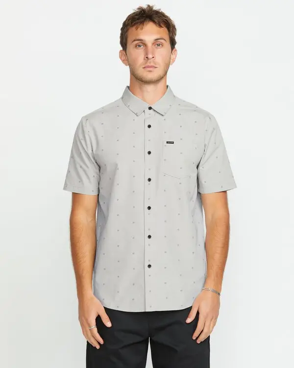 Volcom Bankstone Short Sleeve Shirt - Tower Grey