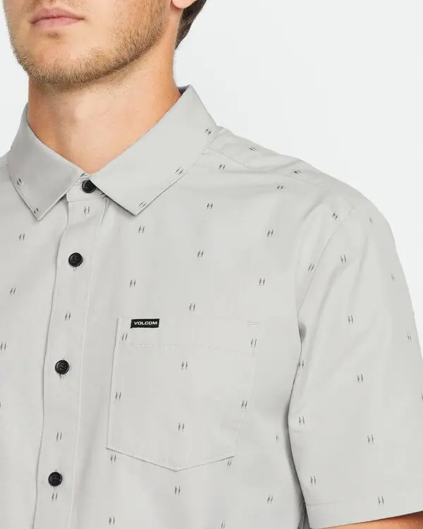 Volcom Bankstone Short Sleeve Shirt - Tower Grey