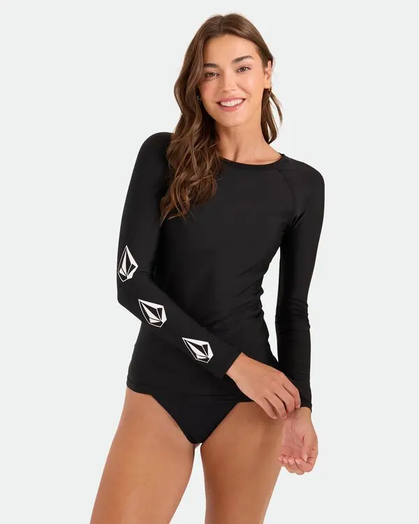 Volcom Simply Core Long Sleeve Rashguard - Black