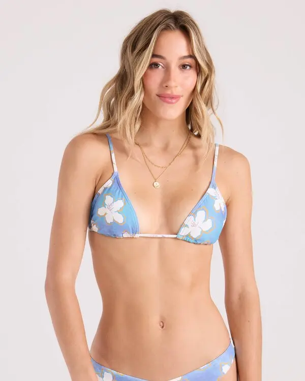Volcom Ocean Haze Triangle Bikini Top - Aquasky