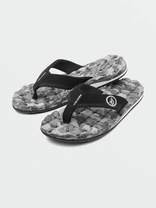 Volcom Recliner Thong Sandals - Gray Combo
