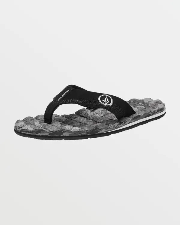 Volcom Recliner Thong Sandals - Gray Combo
